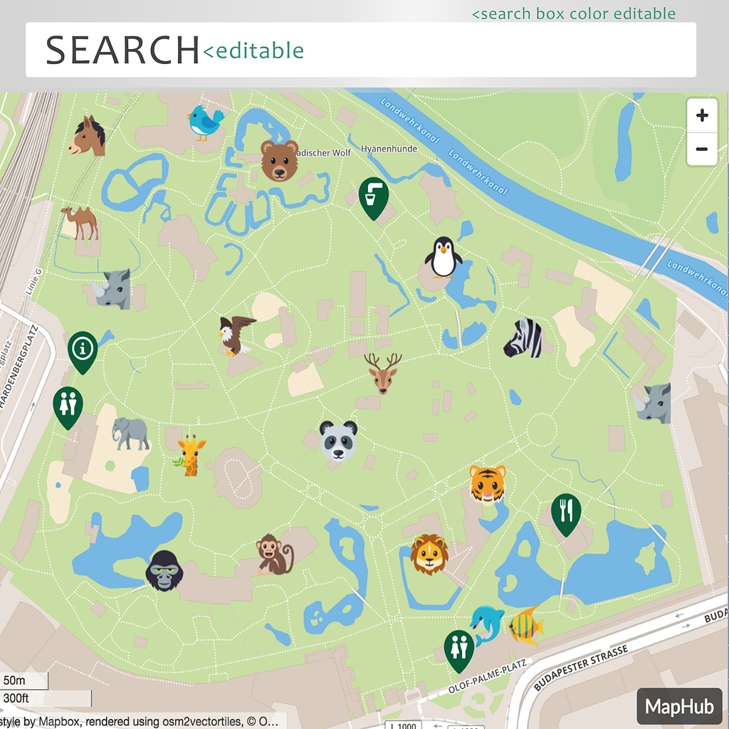 Responsive search bar on top of map - MapHub community forum